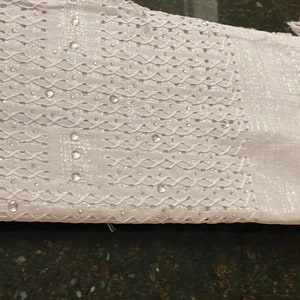 New White Embellished Akwa-ocha/3 Piece Luxury Hand Made Fabric/white ...
