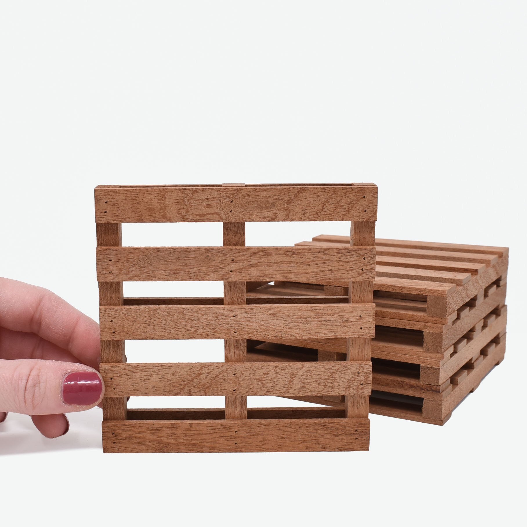 Mini Mahogany Pallet Coasters 5pk Miniature Woodworking - Etsy