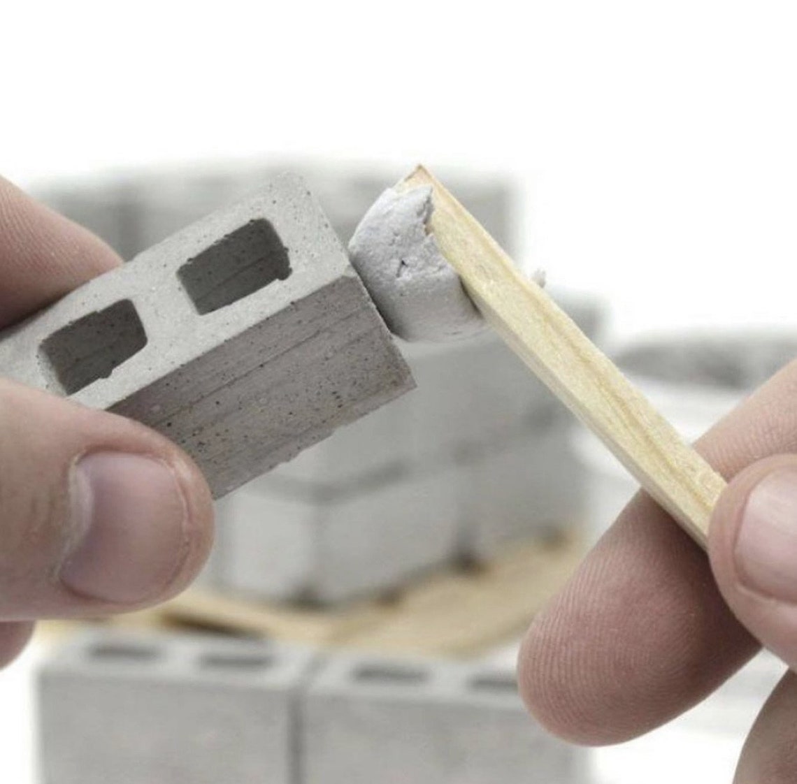 Mortaring Adhesive Mini Cinder Block Adhesive Miniature | Etsy