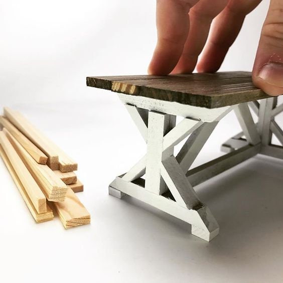 1:12 Scale Lumber 2x4x8 dozen Miniature Woodworking - Etsy