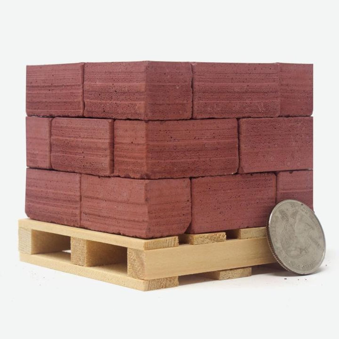 1:6 Scale Mini Red Brick Pallet 24pk | Gift for Men | Dad Gift ...