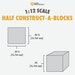 1:12 Scale Construct-a-block Half Tops (15pk) | Miniature Cinder Blocks ...
