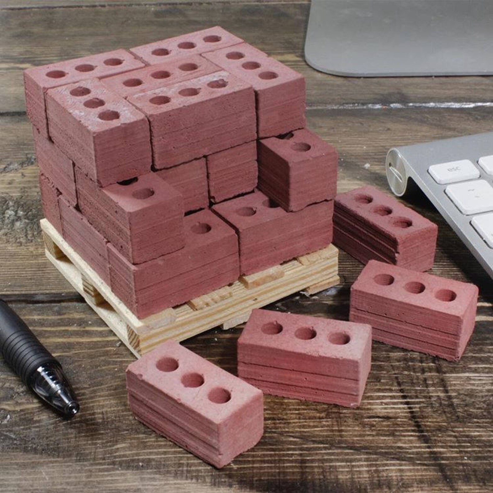 1:6 Scale Mini Red Brick Pallet 24pk gift for men dad gift | Etsy