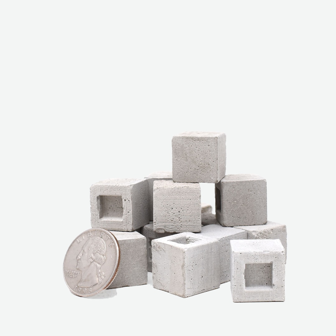 1:12 Scale Construct-a-block Half Tops (15pk) | Miniature Cinder Blocks ...