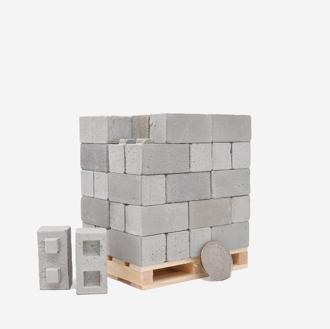 1:12 Scale Construct-a-block Pallet (50pk) | Miniature Cinder Blocks ...