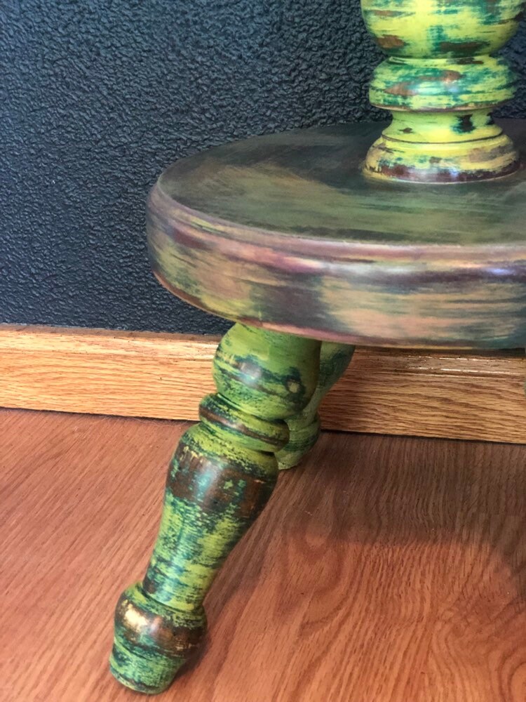 SOLD**EXAMPLE Piece**hand Painted End Table Refurbished Chalk Painted ...