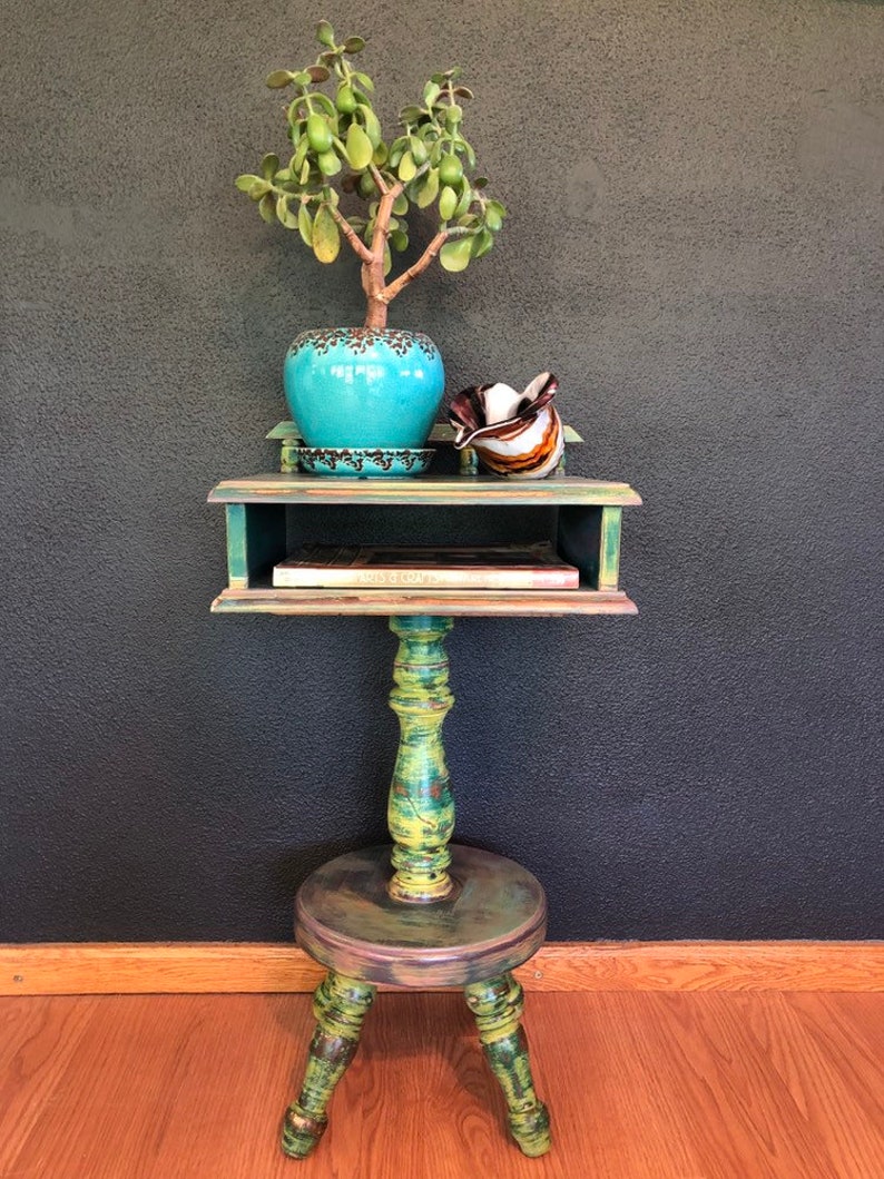 SOLD**EXAMPLE Piece**hand Painted End Table Refurbished Chalk Painted ...
