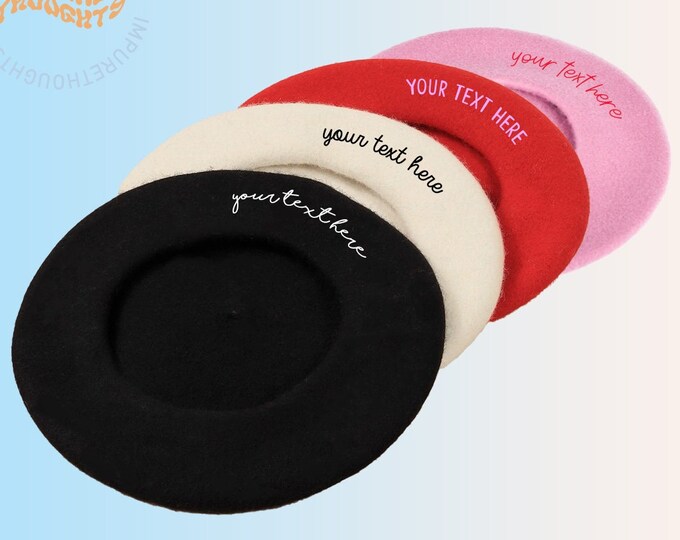 Custom Embroidered Beret - Etsy