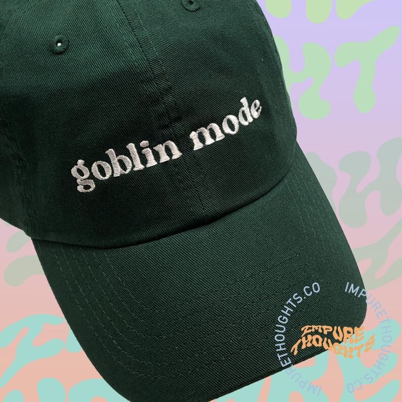 Goblin Mode Embroidered Design Baseball Cap Dad Hat Low Profile ...