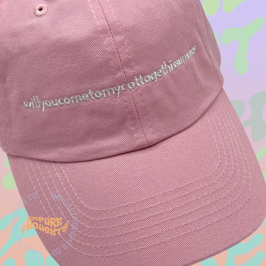 Will You Come to My Cottage This Summer Embroidered Dad Hat Low Profile ...