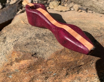 Ribbon Maple and Purple Heart With Lid - Etsy