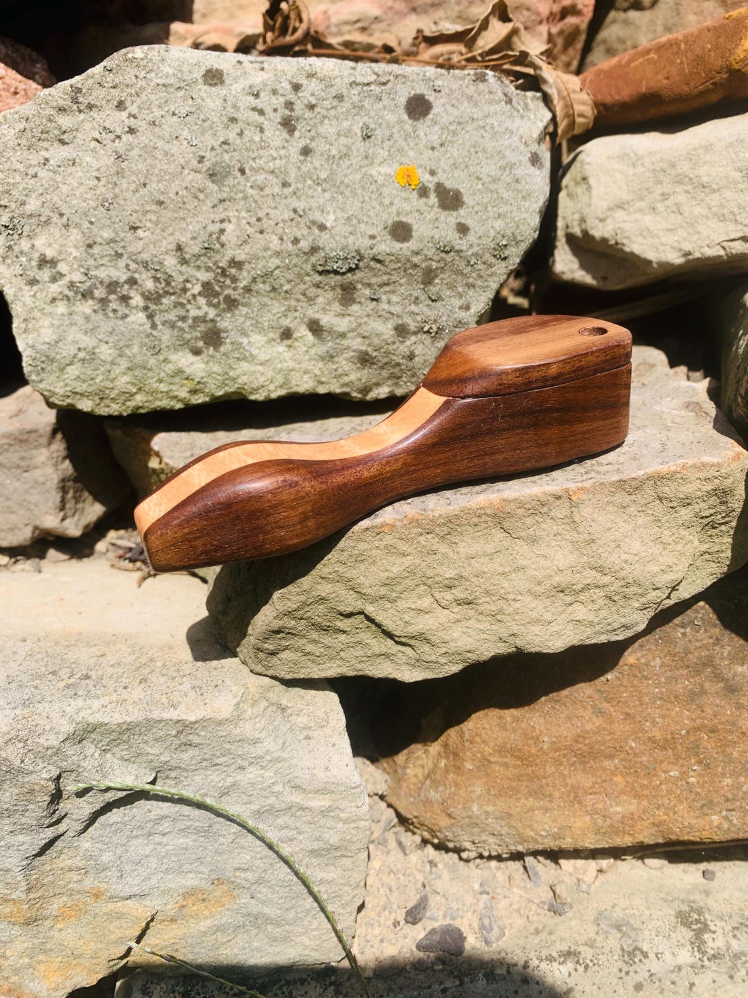 Walnut With Maple Inlay and Walnut Top - Etsy