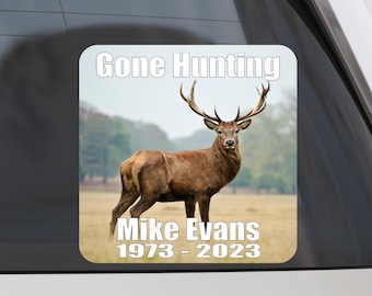 Hunting Memorial, Fishing Memorial, Memorial Car Decal, in Loving ...