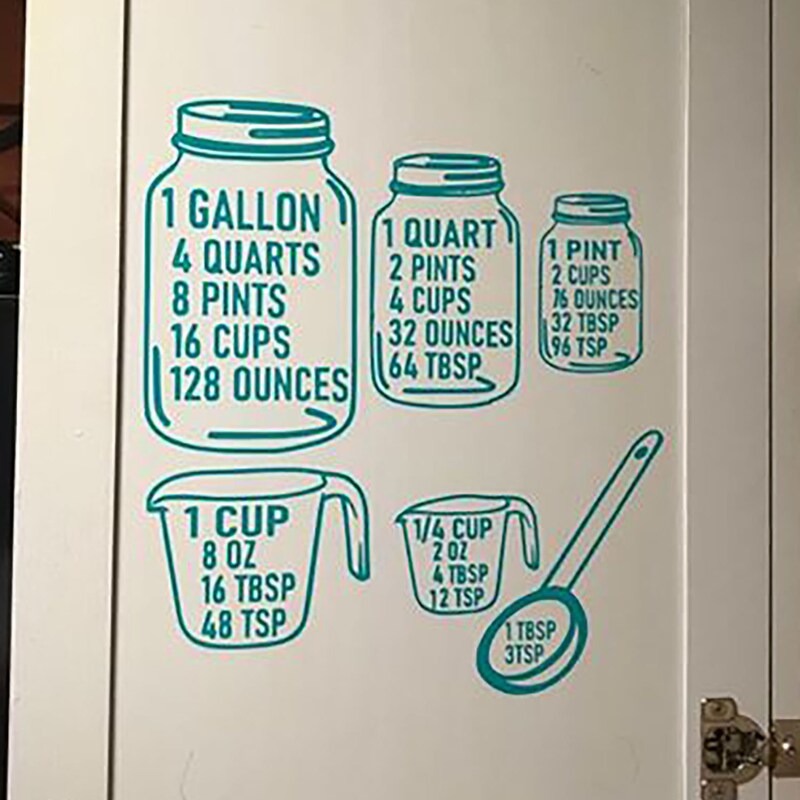 Kitchen Measurement Decal - Etsy