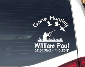 Hunting Memorial, Fishing Memorial, Memorial Car Decal, in Loving ...