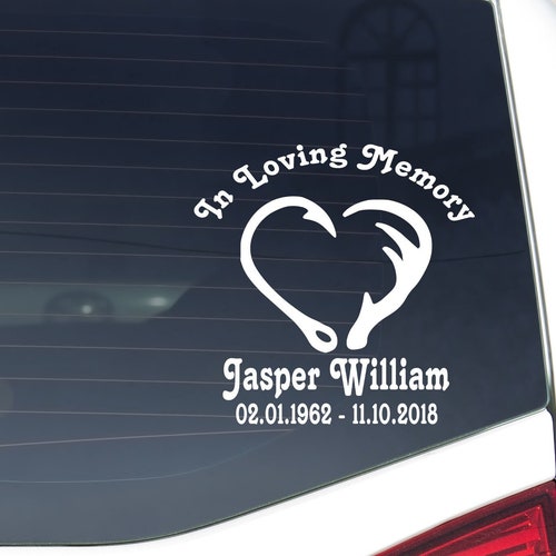 Hunting Memorial Fishing Memorial Memorial Car Decal in | Etsy