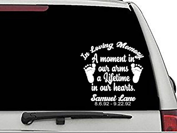 Baby Memorial Decal In loving Memory Forever in our Hearts | Etsy
