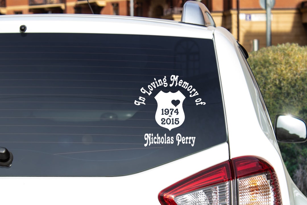 Police Memorial Decal, Police Badge, Memorial, Personalized Decal, in ...