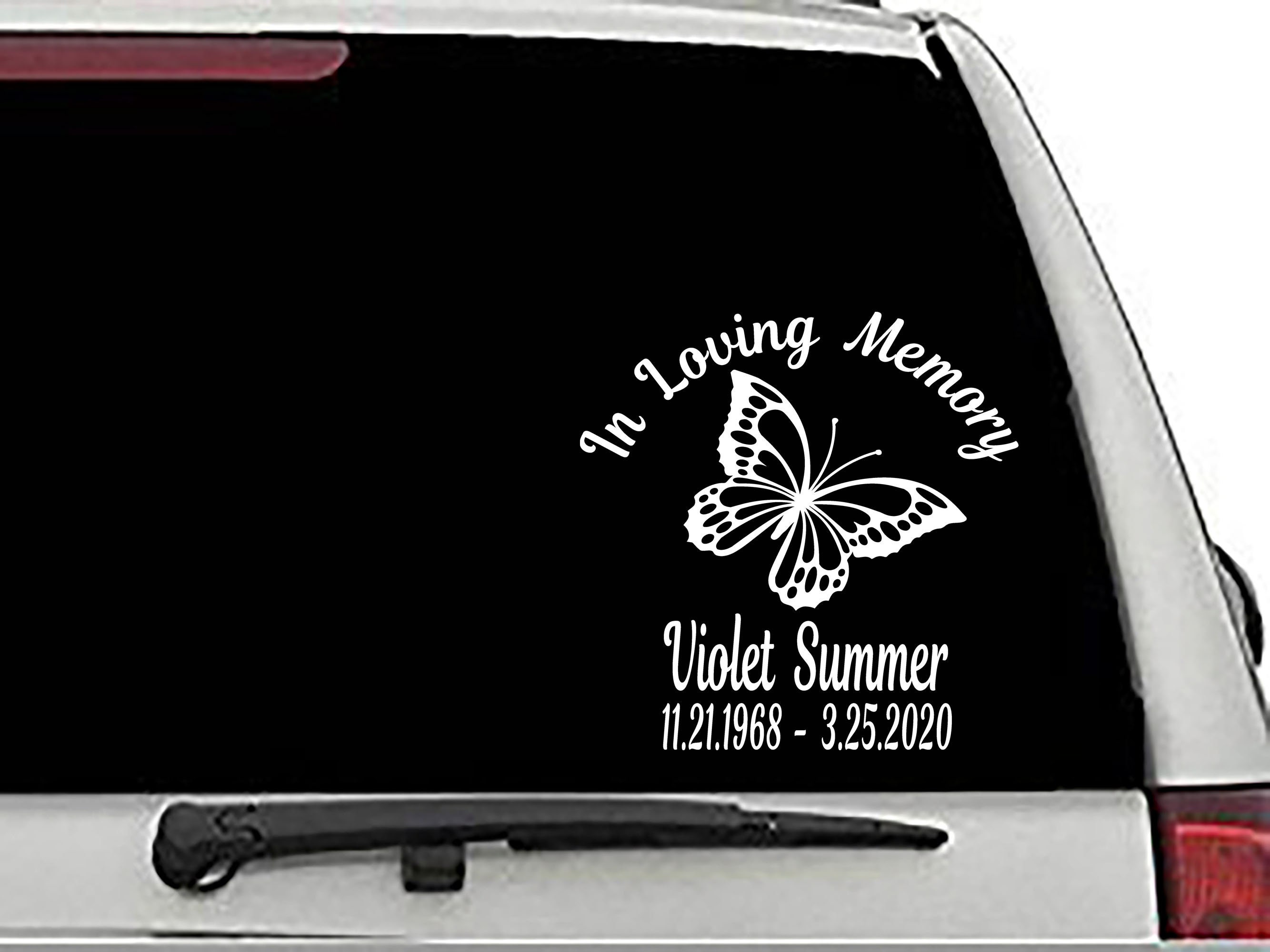 Custom Butterfly Memorial Decal Wings are ready Fly Away | Etsy