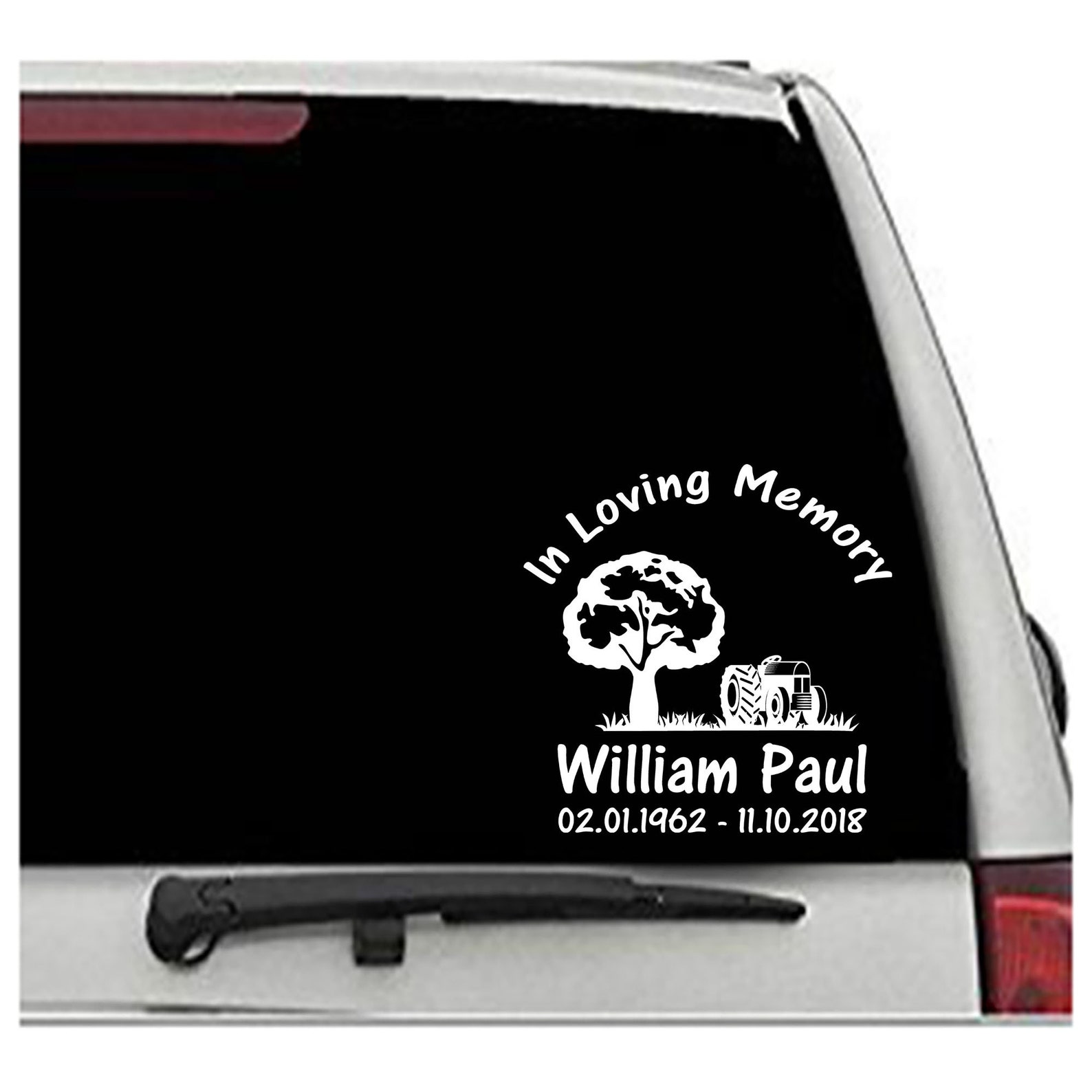 Farmer Memorial Farming Memorial Car Decal In Loving Memory | Etsy