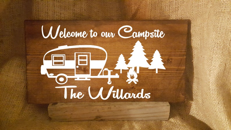 Camping Campsite Sign Camper Sign Welcome to Our Campsite - Etsy