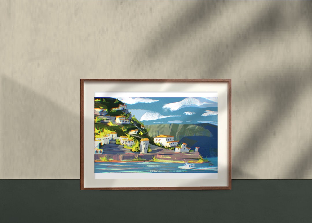 Italian Riviera (art Print) - Etsy