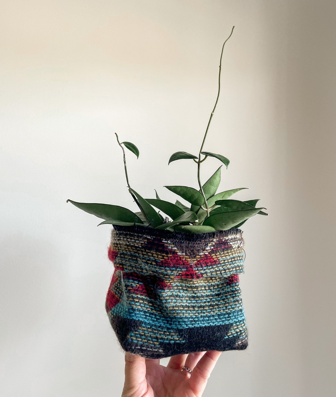 Plant Sack Retro Bojo Baja Inspired Fabric Planter - Etsy