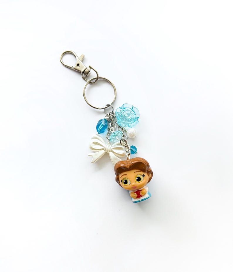 Beauty & Beast Princess Bagcharm Keychain - Etsy