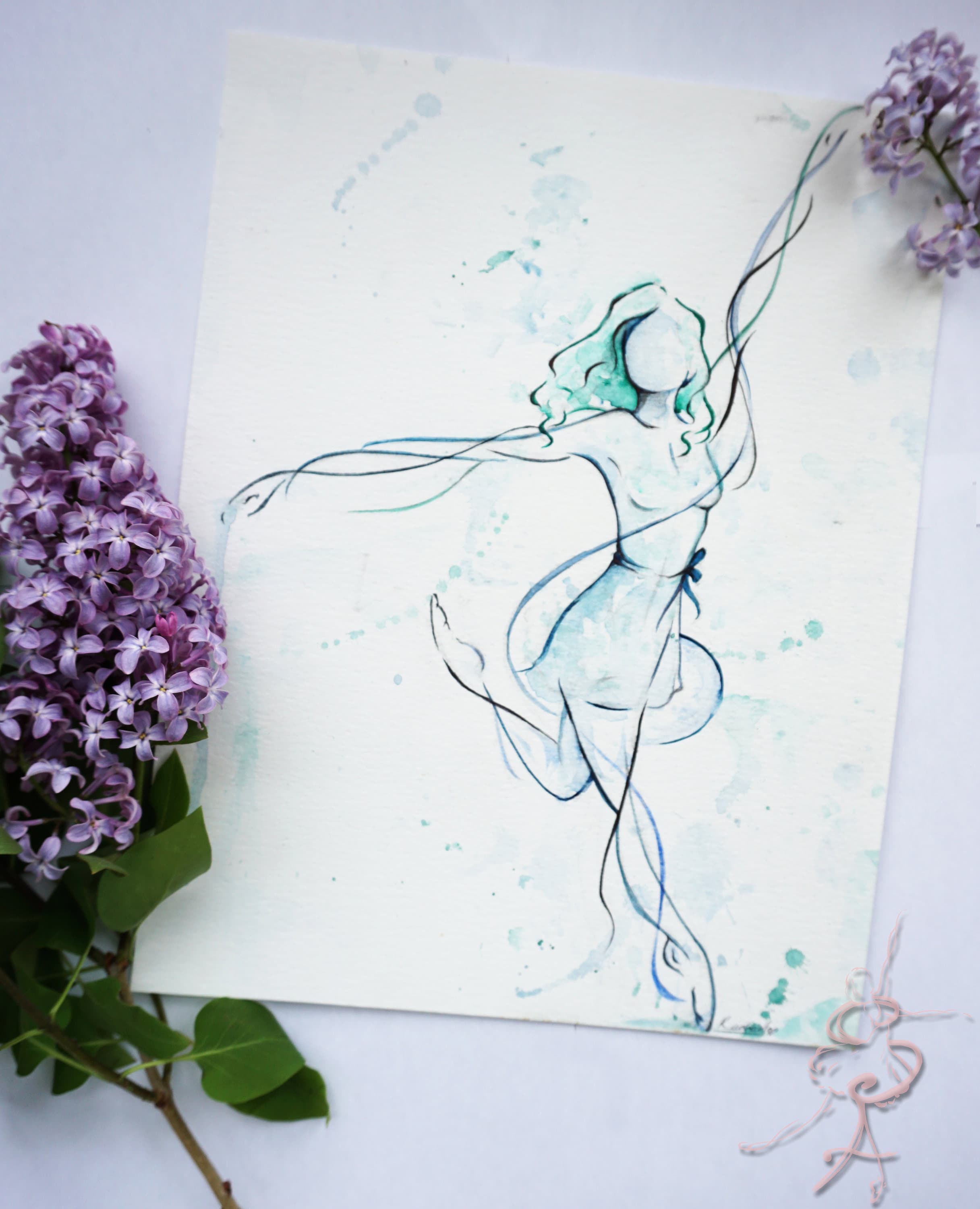 Custom Watercolor Dance Portrait, Original Paintings Based off ...