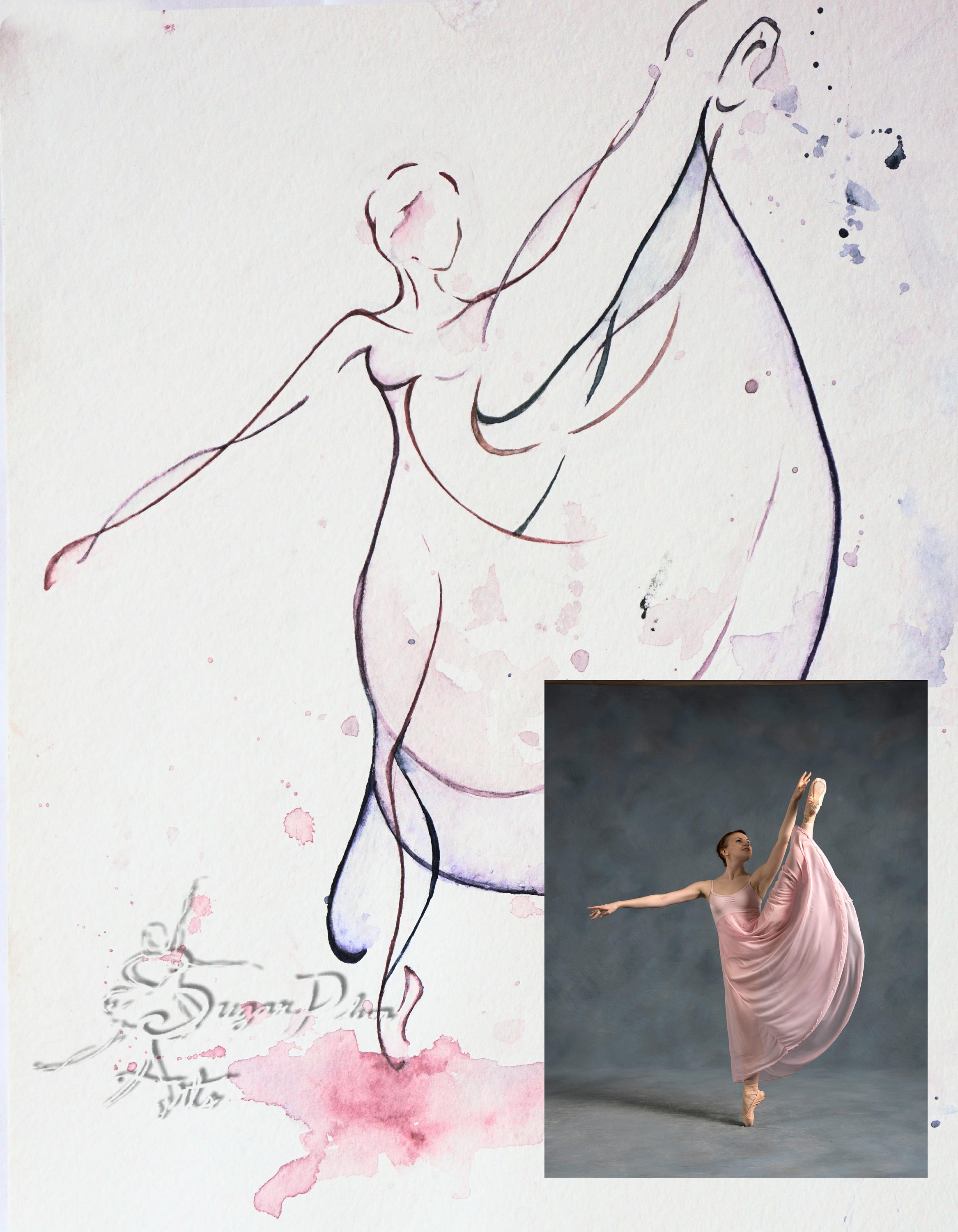 Custom Watercolor Dance Portrait Original Paintings Based off | Etsy