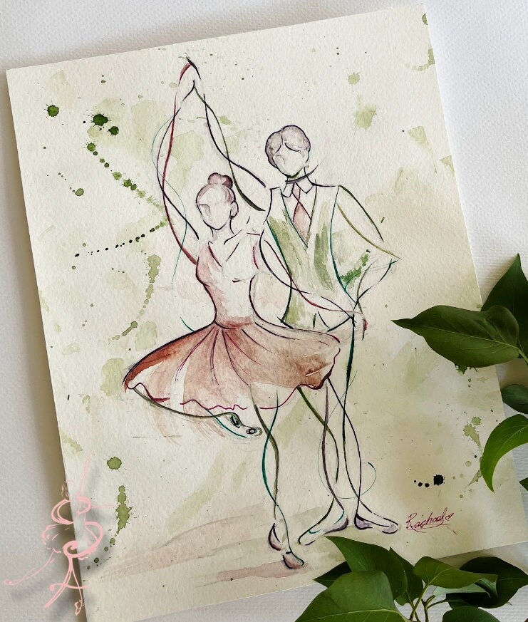 Custom Watercolor Dance Portrait, Original Paintings Based off ...