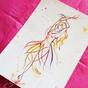 Custom Watercolor Dance Portrait, Original Paintings Based off ...