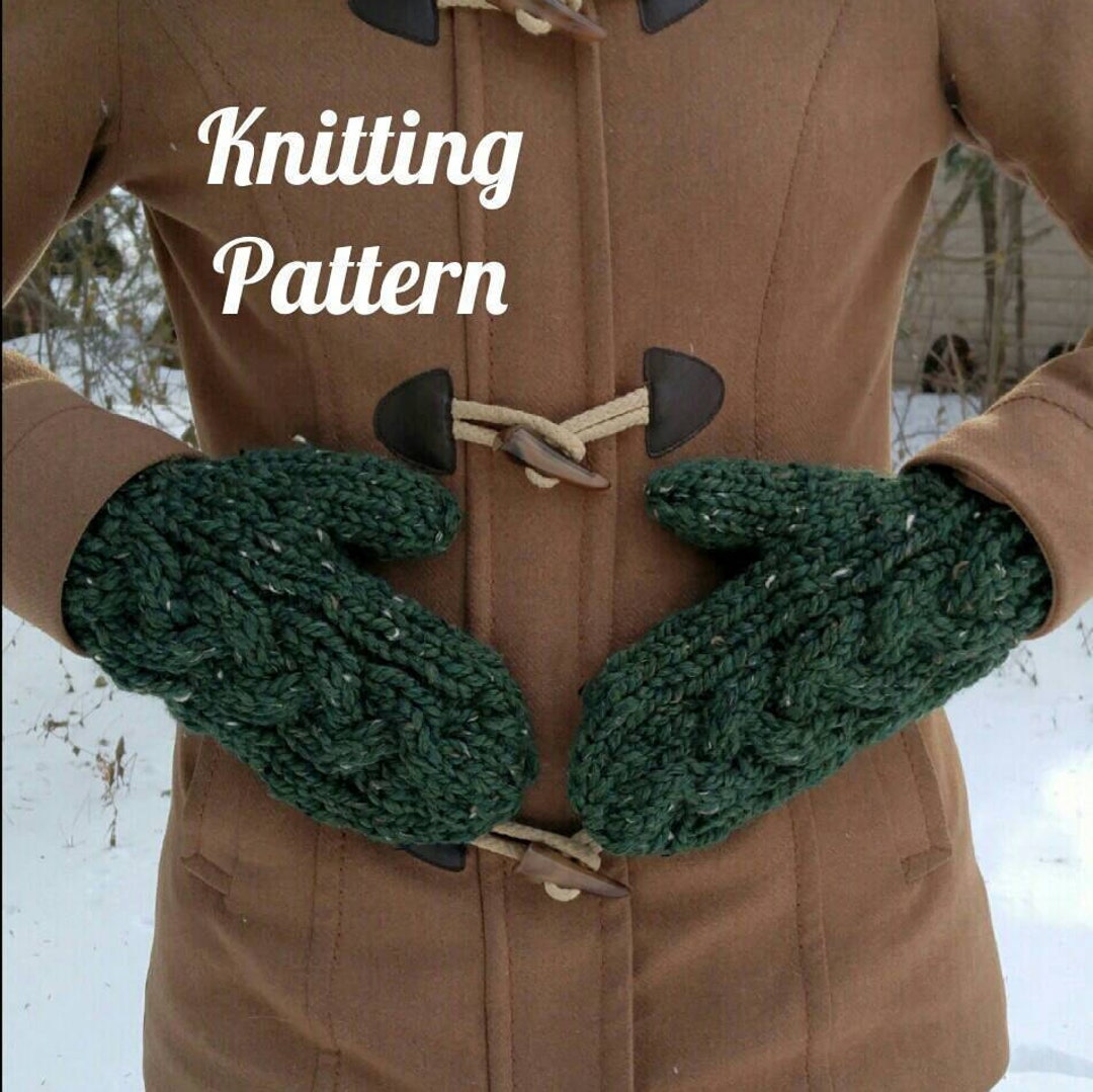 Cable Knit Mittens PATTERN - Etsy