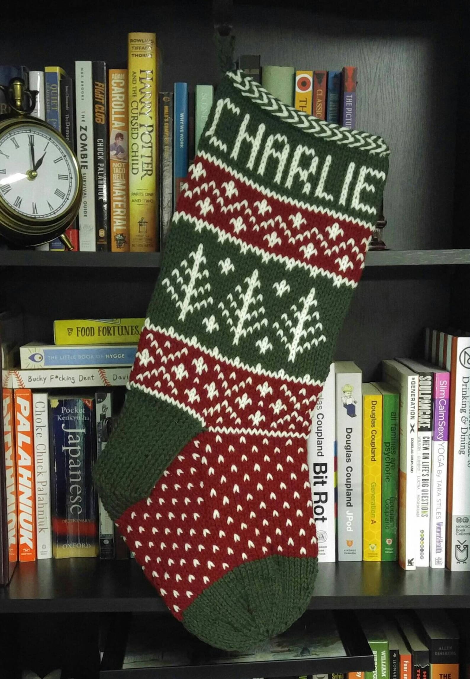 Fair Isle Christmas Stocking Knitting Pattern / Winter Trees - Etsy