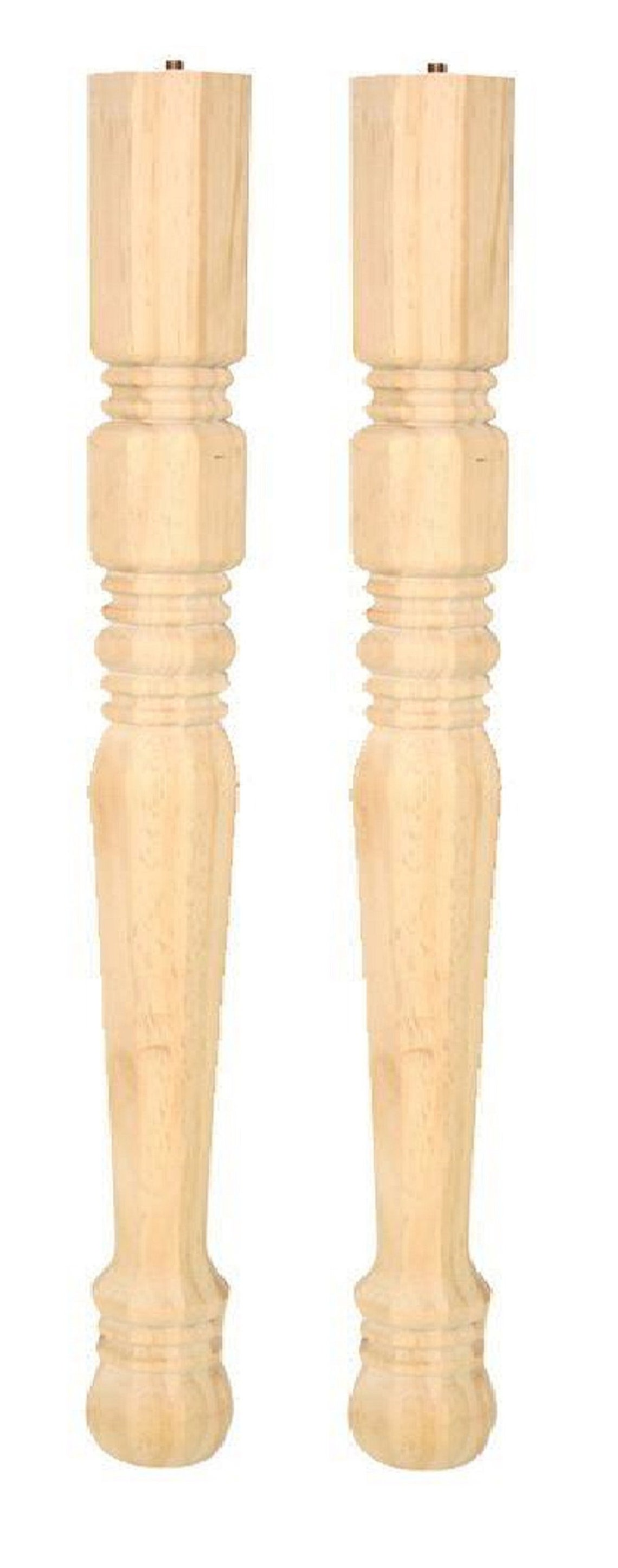2PC 28" Wood Table Legs Unfinished Leg Set Wooden Replacements or for ...