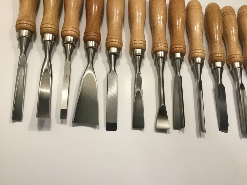 NEW Wood Chisel Set With Wooden Box Woodworking Art Sculptures Tool Kit ...