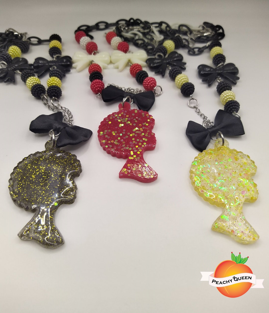 Afro Puff Magic Necklaces FIRE Black Girl Magic, Kawaii, Fairy Kei ...