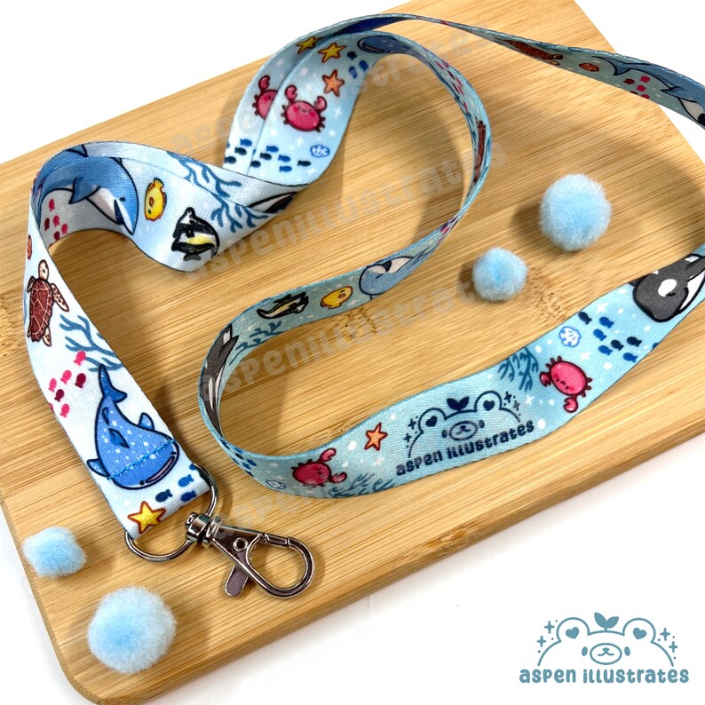 Sea Life Lanyard - Cute Marine Life Lanyard for Keys, Work, Teachers ...
