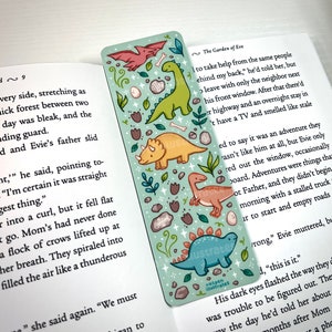 Cute Dinosaur Bookmark | Kawaii Bookmark, Dino, Fossil Bookmark, Reader ...