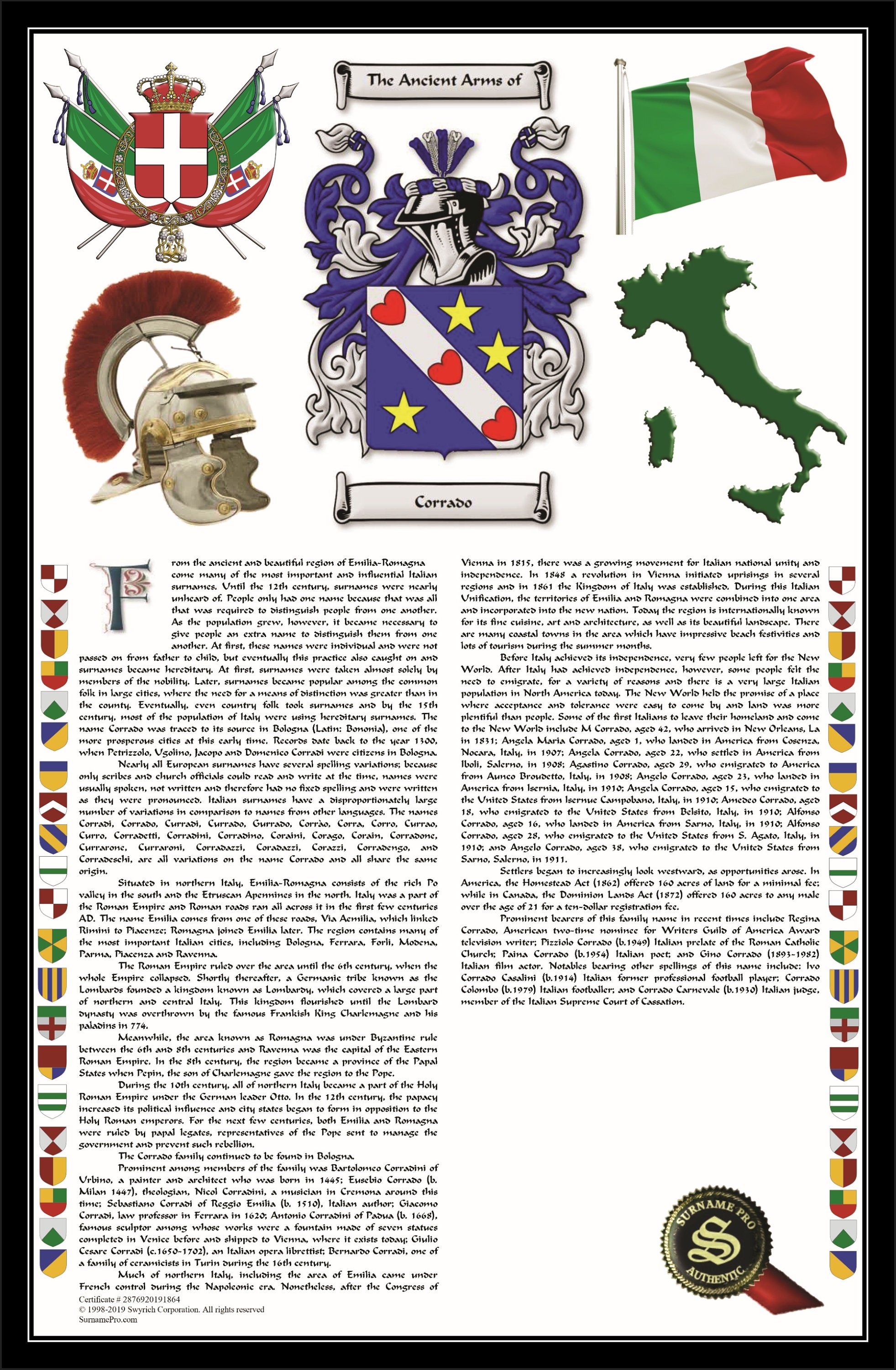 Italian Coat Of Arms Family Crests
