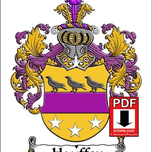 Family Crest Coat of Arms: Surname Origin, Heraldry Art (digital ...