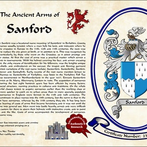 Family Crest Coat of Arms Print: Surname History & Meaning (11x17) - Etsy