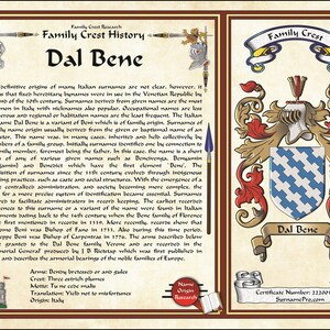 Family Crest Coat of Arms Print: Surname History (8.5x11) - Etsy