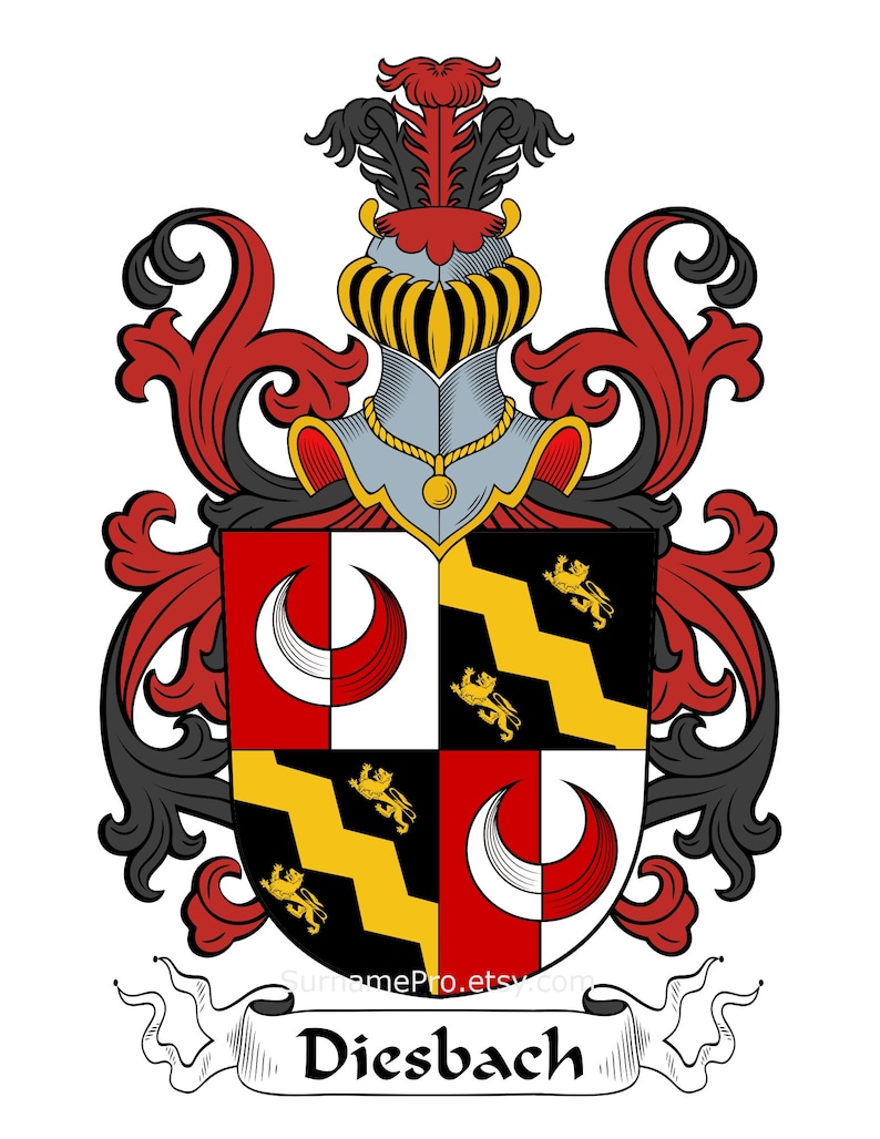Personalized Family Coat of Arms: Custom Heraldry Crest (PDF, JPG, PNG ...