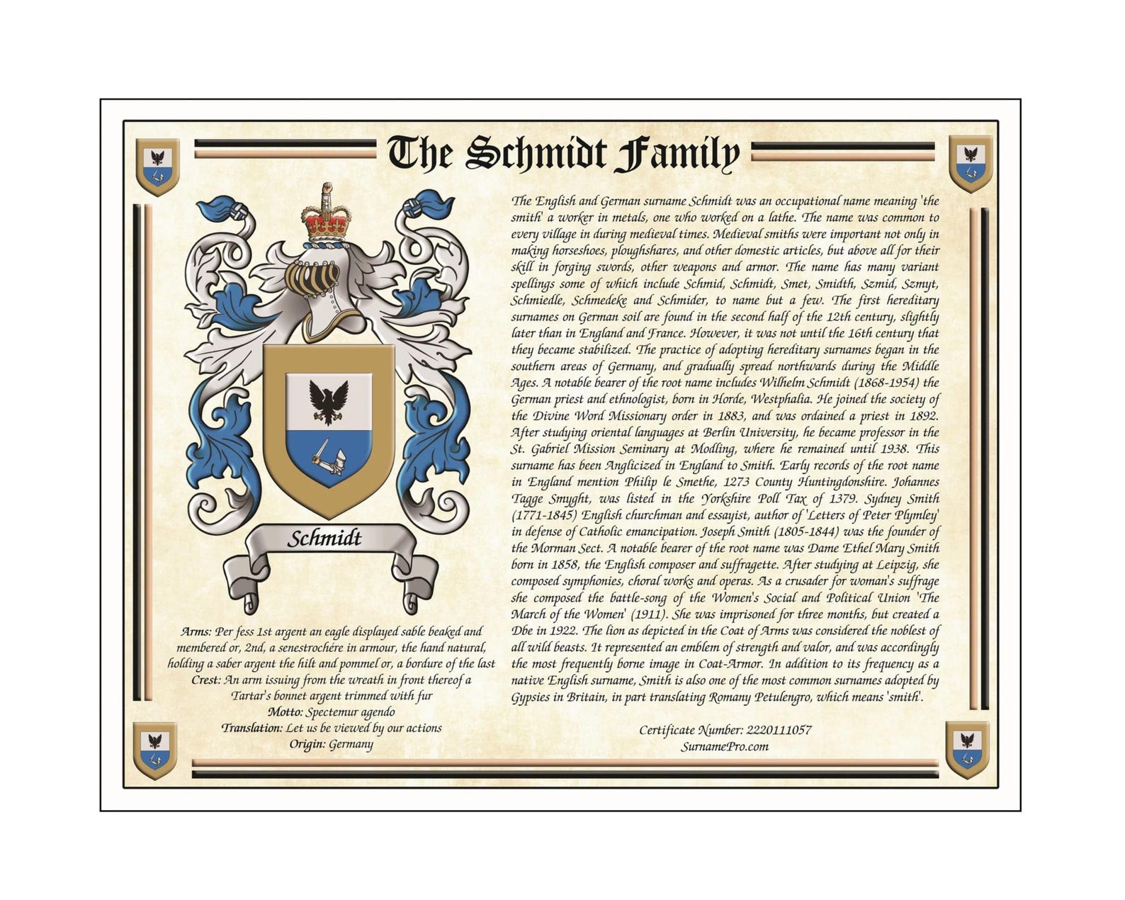 Family Name Origin Crest & Coat of Arms: Surname History (PDF Download ...