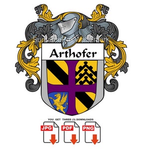 Personalized Family Crest Coat of Arms: Custom Digital Download (JPG ...