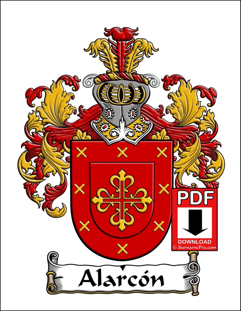 Family Crest Coat of Arms: Surname Origin, Heraldry Art (digital ...