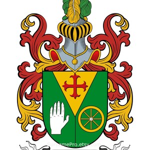 Personalized Family Coat of Arms: Custom Heraldry Crest (PDF, JPG, PNG ...