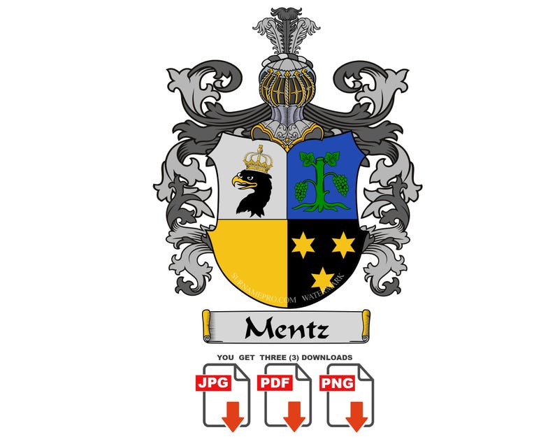 Family Crest Coat of Arms: Medieval Heraldry Art (digital Download PDF ...