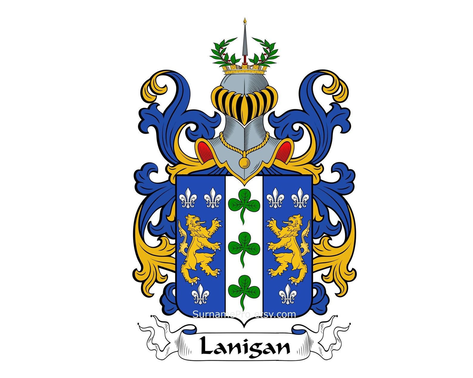 Personalized Family Coat of Arms: Custom Heraldry Crest (PDF, JPG, PNG ...